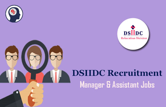 DSIIDC Recruitment 2018: Apply for Manager & Assistant Jobs