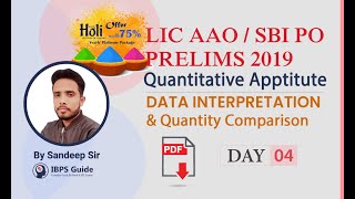 Quantity Aptitude Video Quantity Comparison & DI (Day-04)