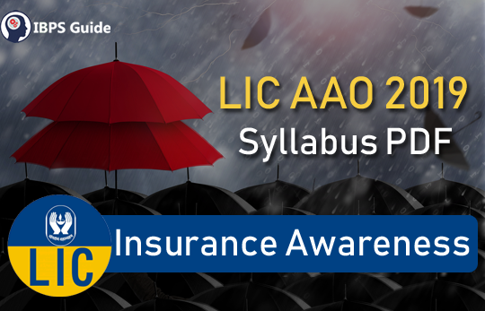 LIC AAO 2019 - Insurance Awareness Syllabus PDF