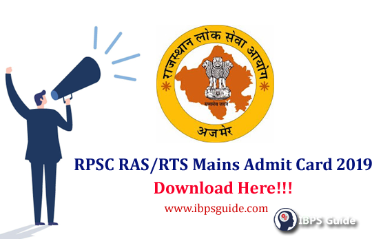 RPSC RAS/RTS Mains Admit Card 2019: Download Here