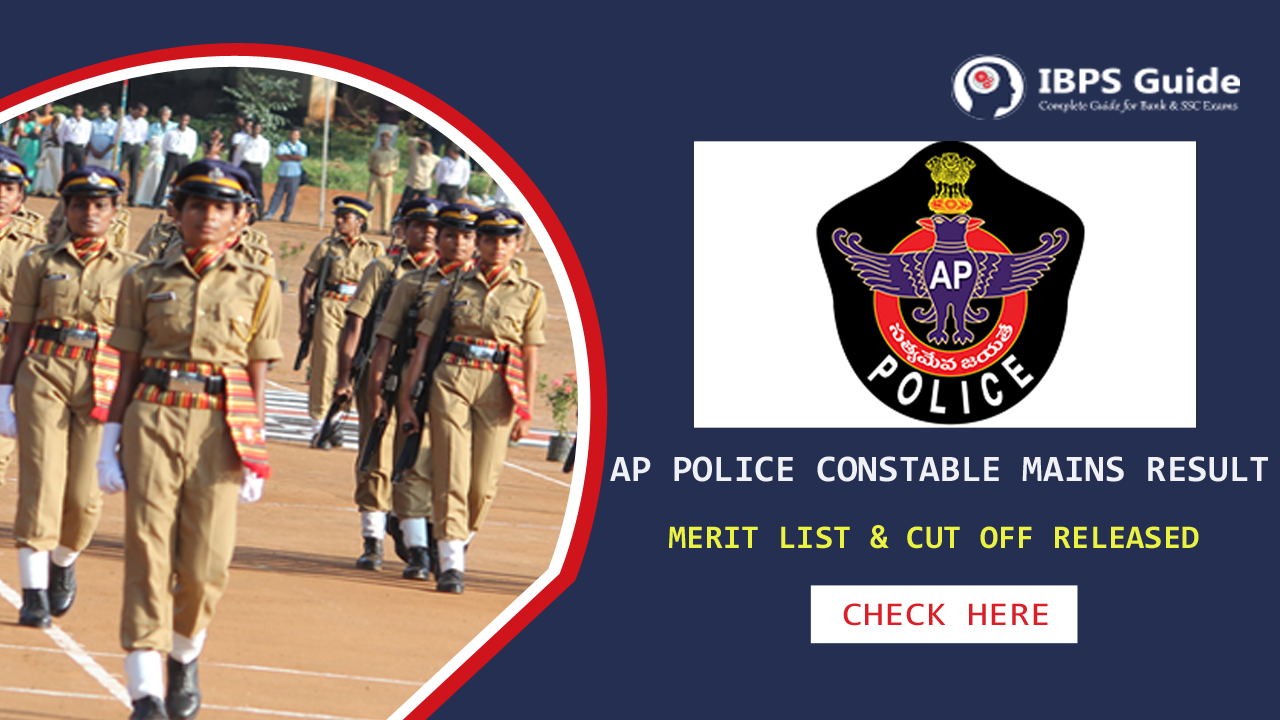 AP Police Constable Mains Exam Result 2019 | Merit List and Cut Off Out