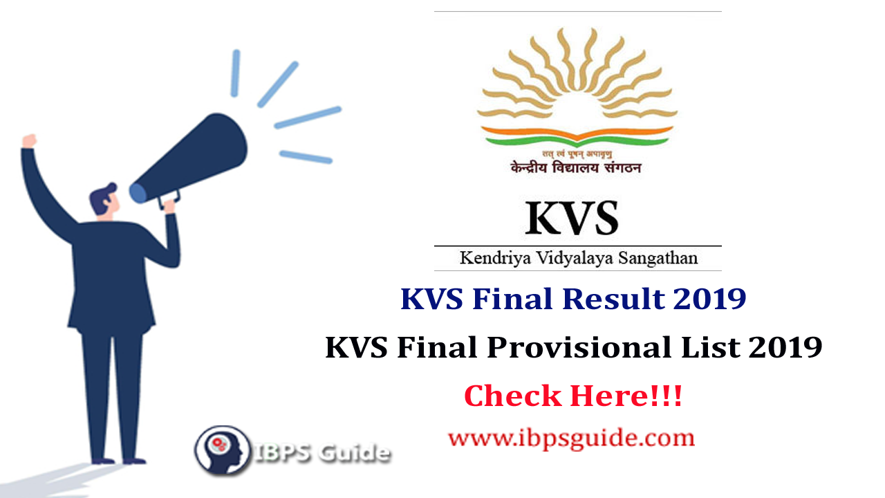 KVS Final Result 2019: KVS Final Provisional List 2019 for TGT&TRT ...