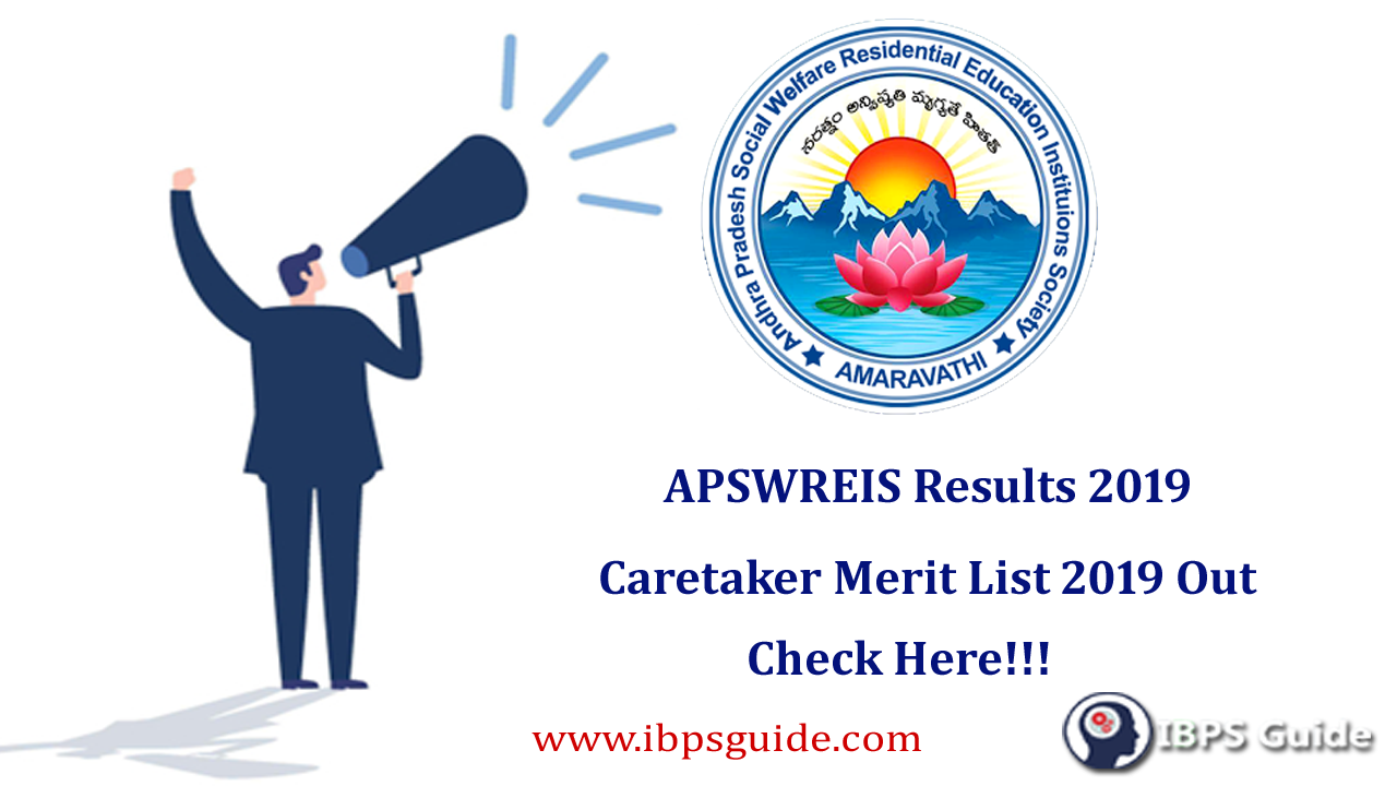 APSWREIS TGT Results 2019 | APSWREIS Caretaker Merit List 2019