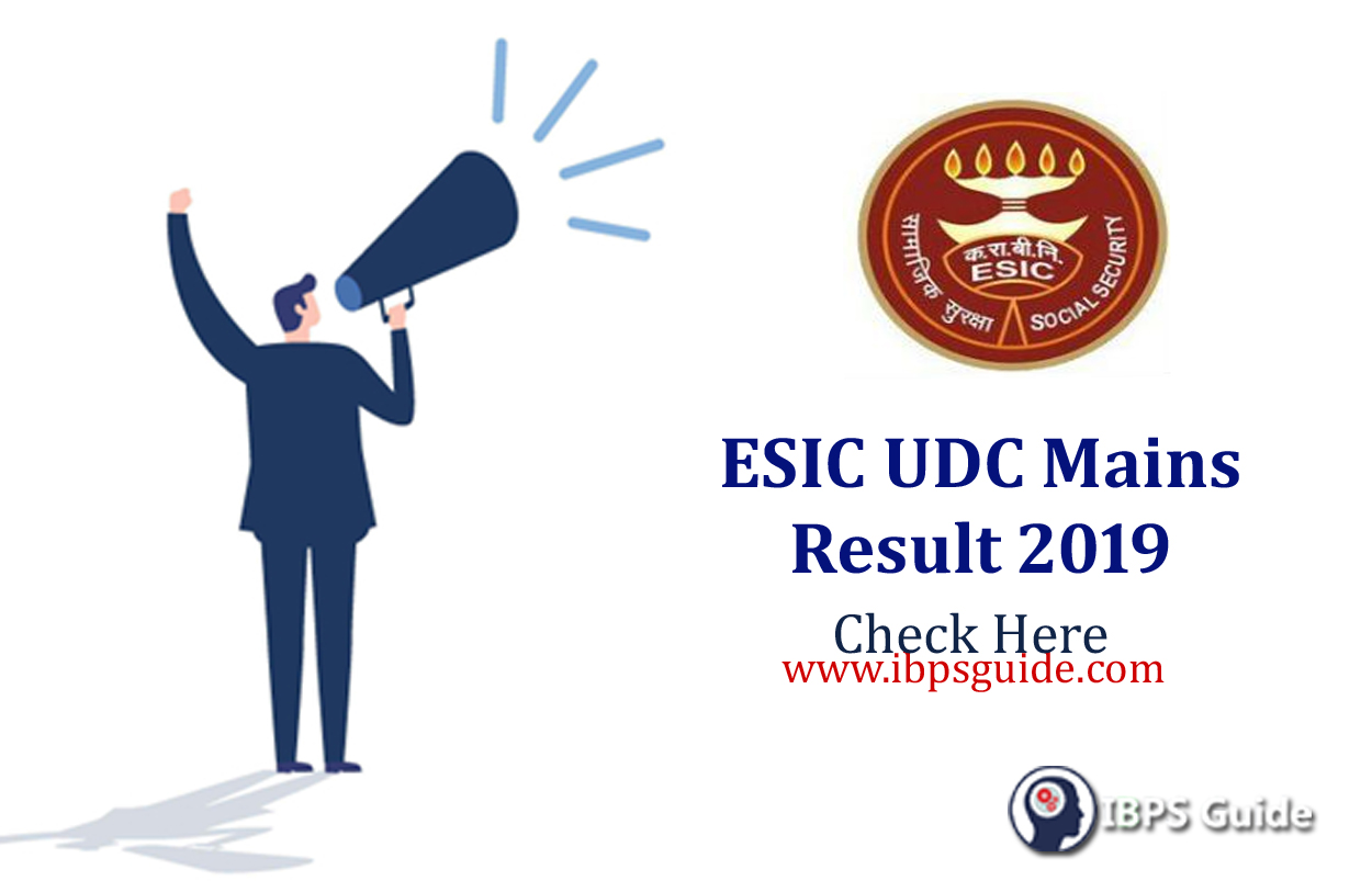 ESIC UDC Result 2019 | ESIC UDC Prelims Result 2019 PDF | CheckHere