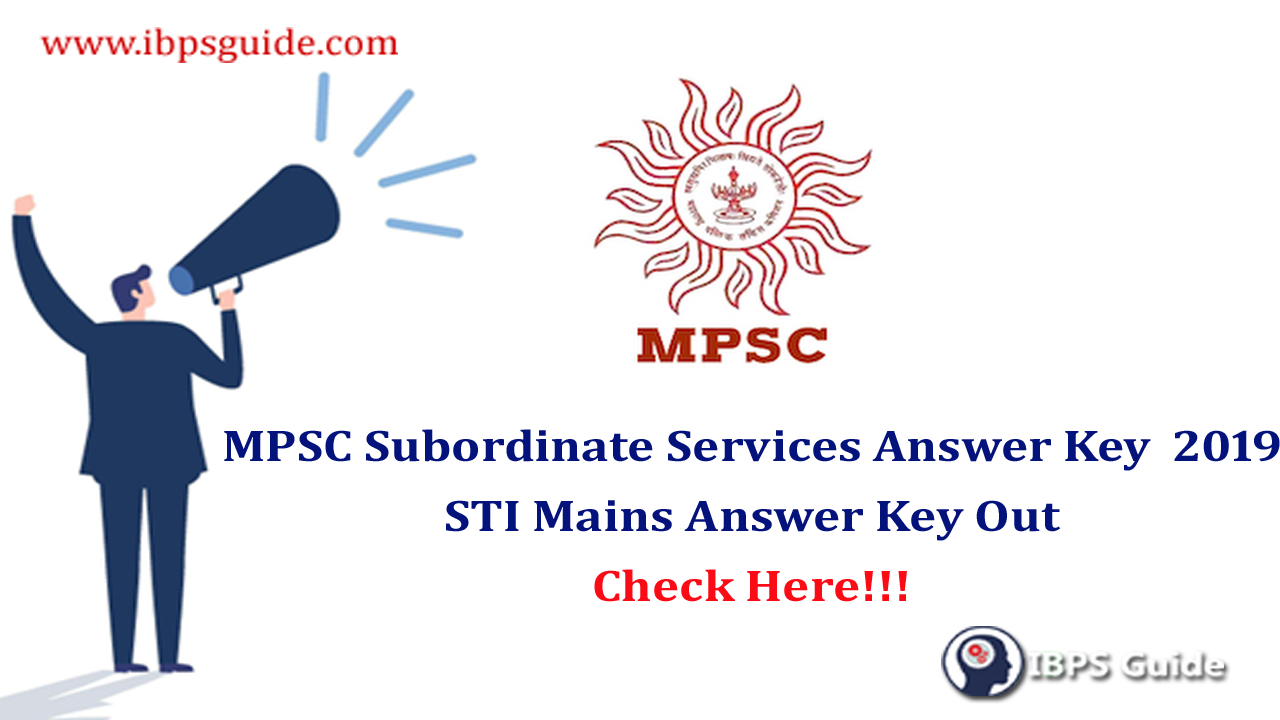 MPSC Subordinate Services Mains Answer Key 2019 | Check Here