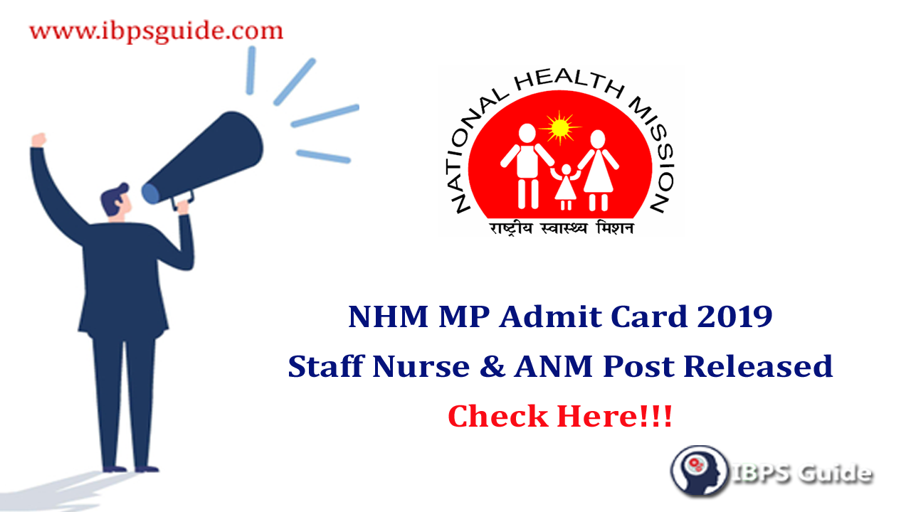 NHM MP ANM Admit Card 2019 | NHM MP Staff Nurse Admit Card 2019