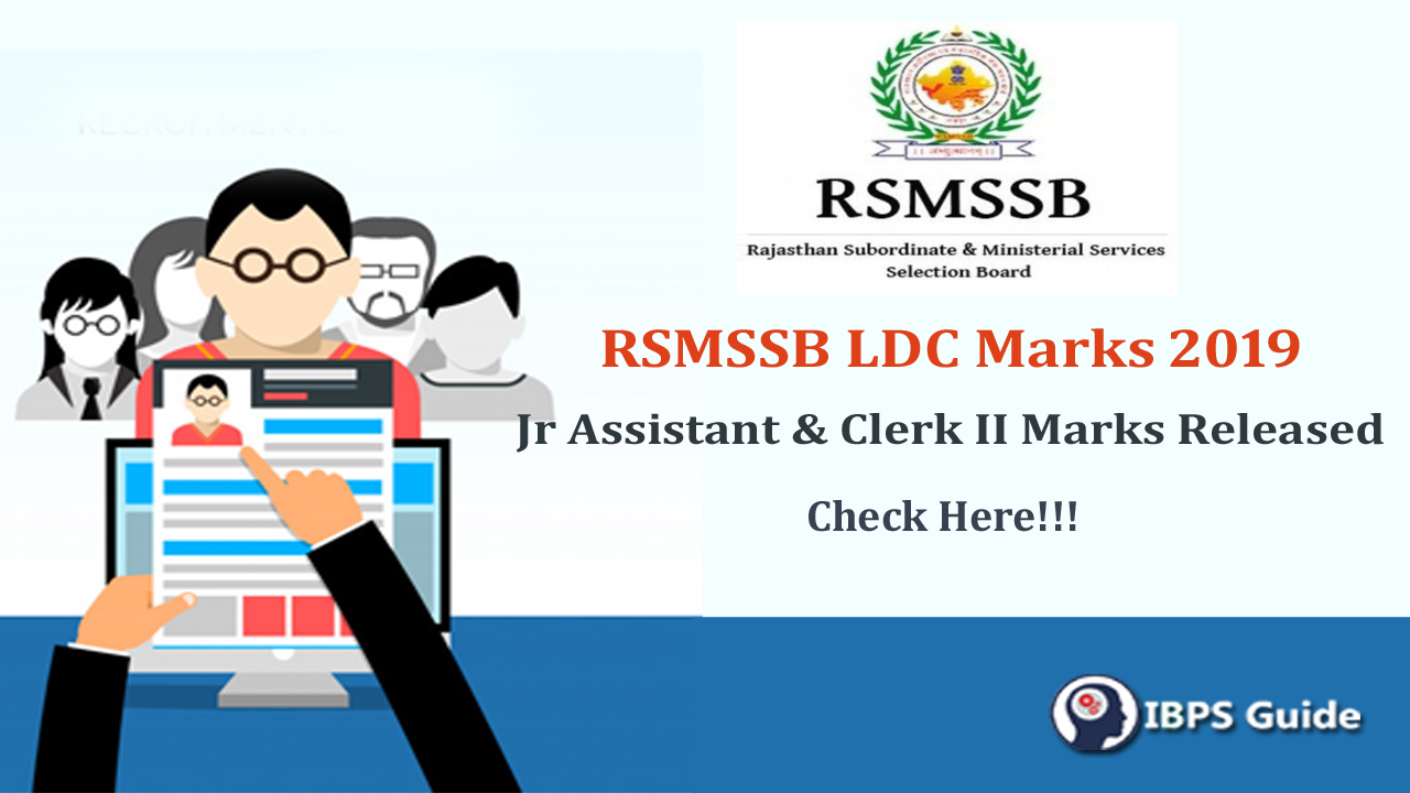 RSMSSB LDC Marks 2019 | RSMSSB Clerk Marks 2019 | Jr Asst Marks
