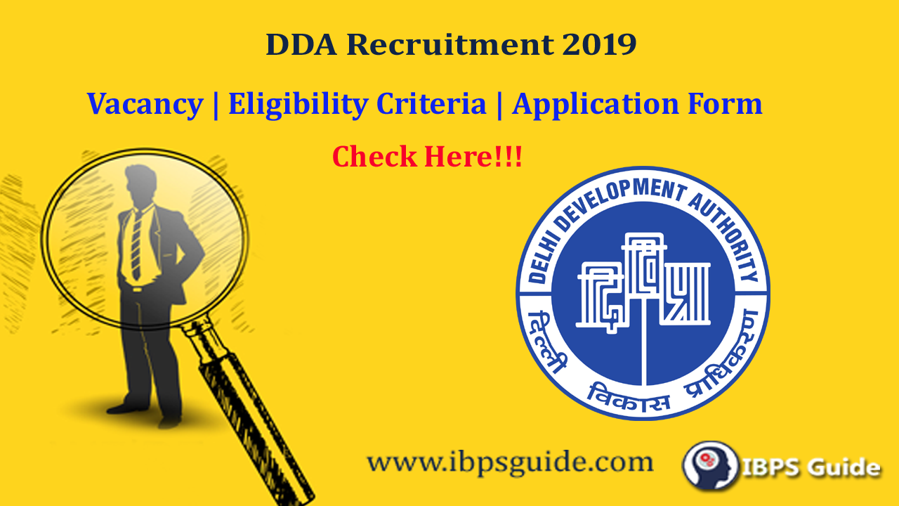 DDA Recruitment 2019 | DDA Vacancy | Delhi development Authority | Jobs
