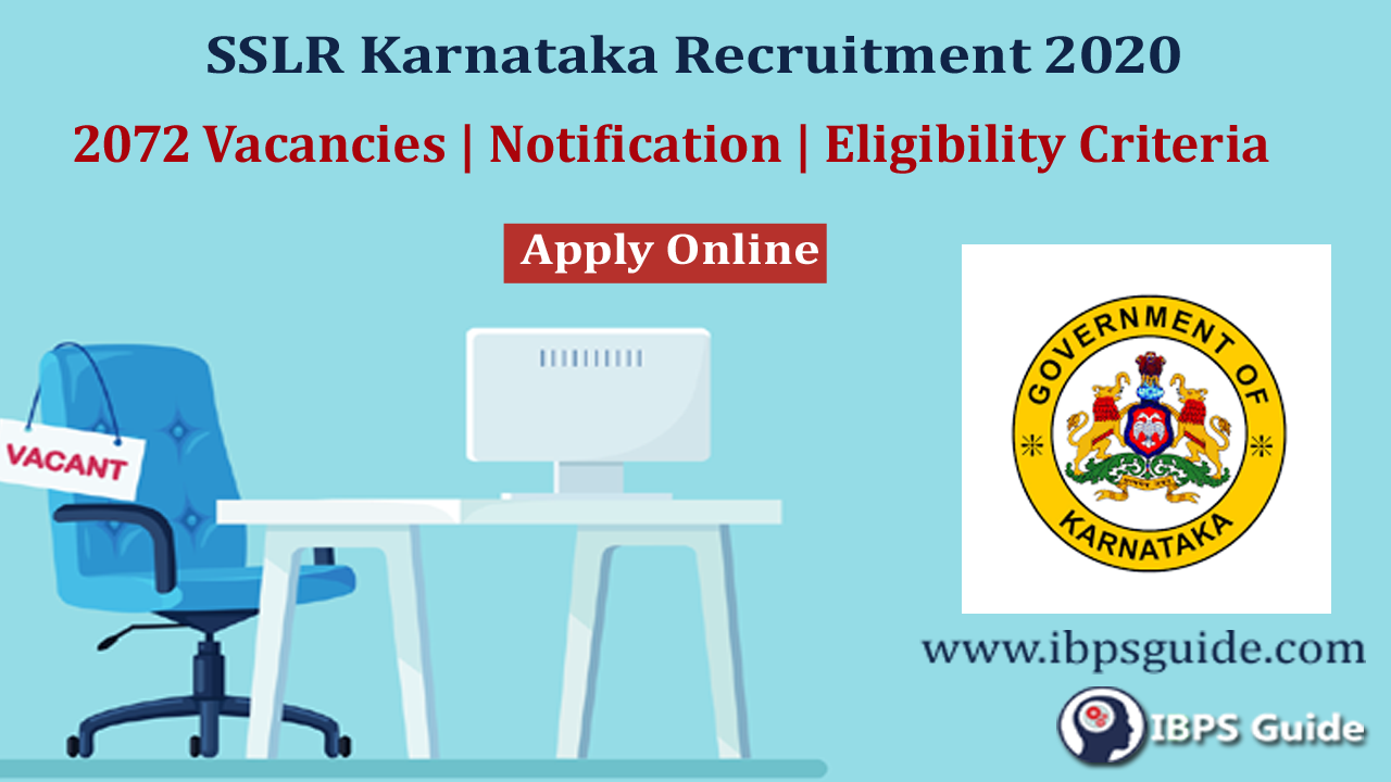 SSLR Karnataka Recruitment 2020 | Land Records Karnataka Recruitment
