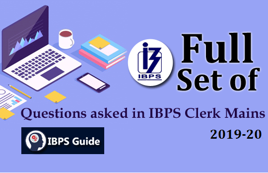 IBPS Clerk Mains 2020 | General Awareness Questions Asked 2020