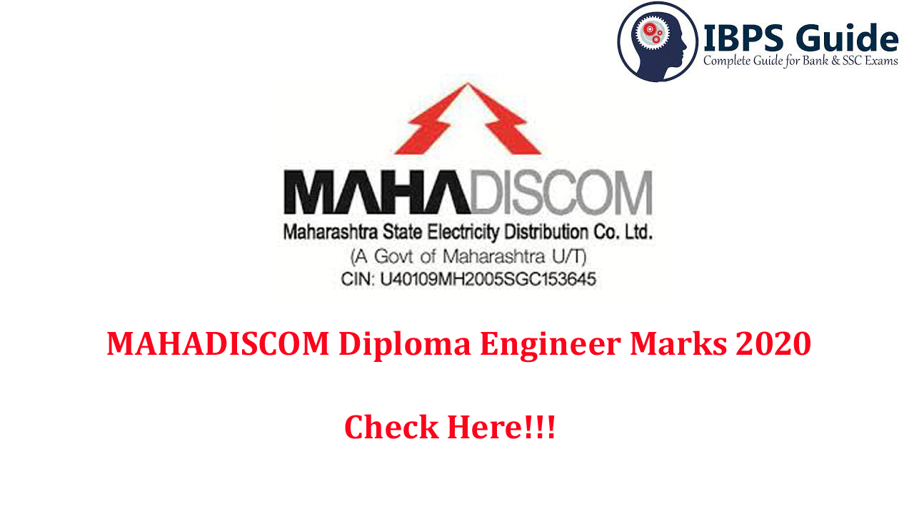 MAHADISCOM Diploma Engineer Marks 2020 Released: Check Here