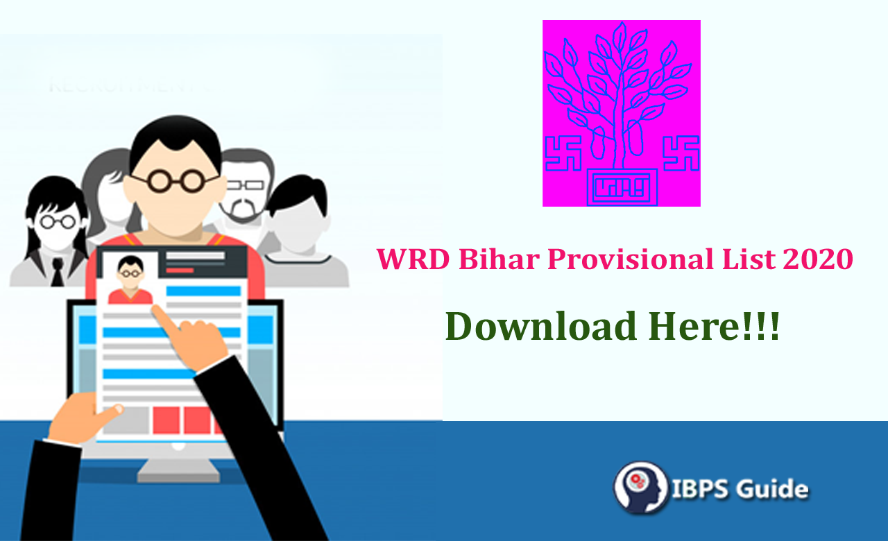 WRD Bihar Provisional List 2020 for Junior Engineer | Check Here