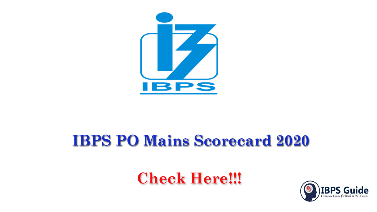 IBPS PO Scorecard 2020 | Download Your Mains Score Here