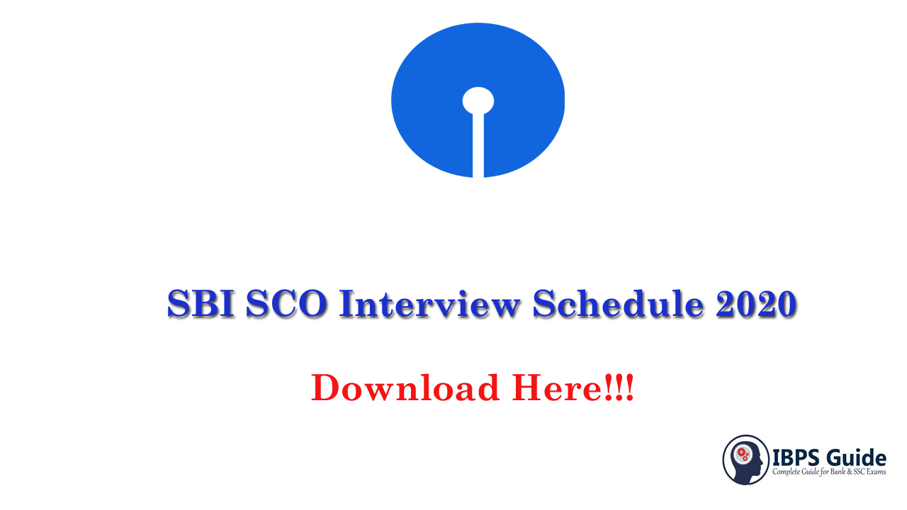 SBI SCO Interview Schedule 2020 Released | Download Here