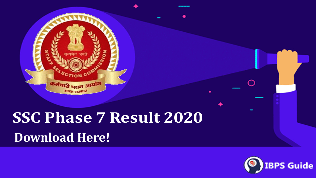 SSC Phase 7 Result 2020 | Download Selection Post Merit List 2020