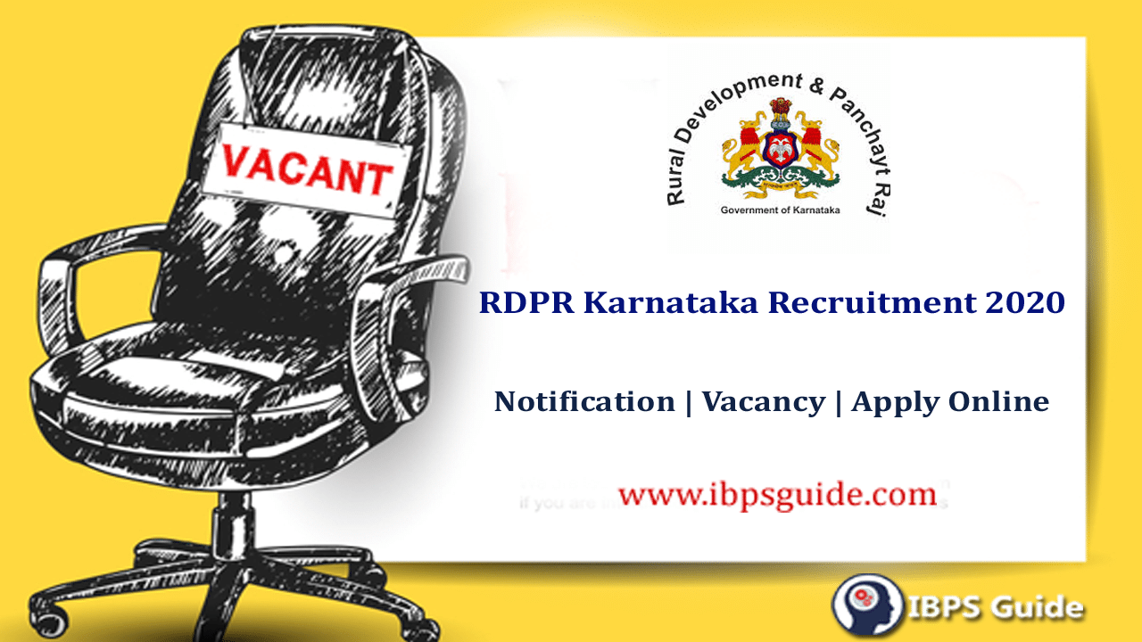RDPR Karnataka Recruitment 2020 | Notification | Apply Online