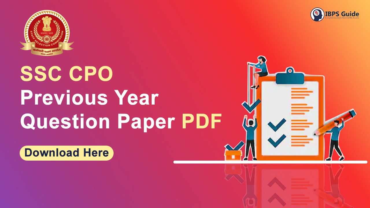SSC CPO Previous Year Question Paper PDF - Download Here