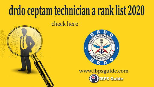 DRDO Ceptam Technician A Rank List 2020 | CEPTAM 09 Rank List