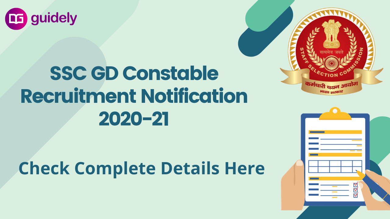 SSC GD Constable Recruitment Notification 2021 | Check Details Here