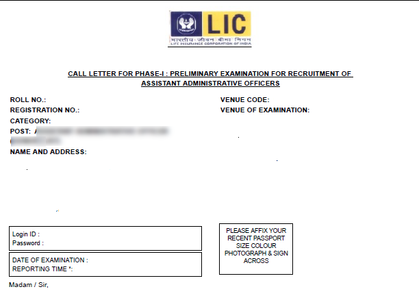 LIC Assistant Admit Card 2020 | Download your Admit Card