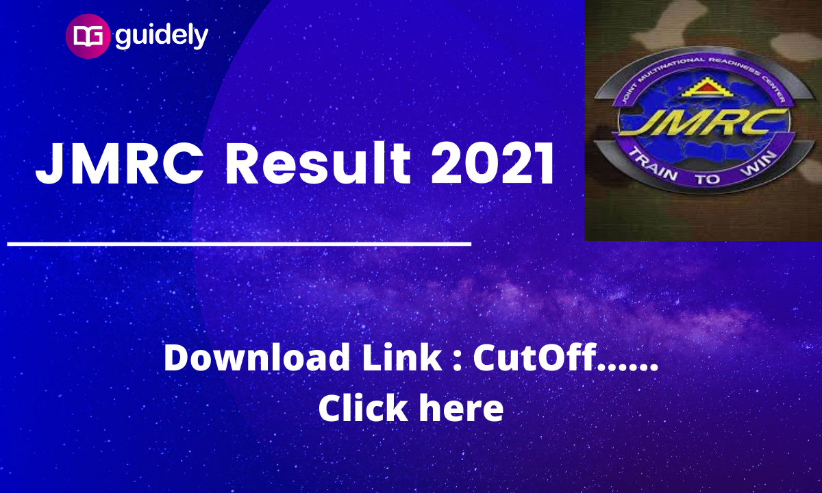 JMRC Result 2021: CutOff : Download Link : Selection Process