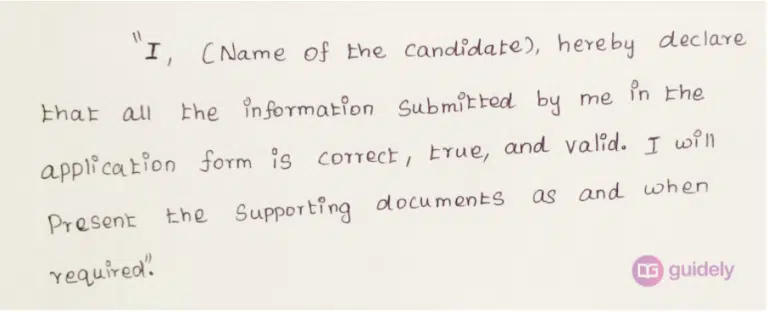 IBPS RRB Handwritten Declaration 2023 Form: Size & Format PDF