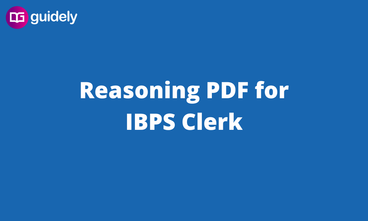 Reasoning PDF for IBPS Clerk: Questions With Answers in Hindi